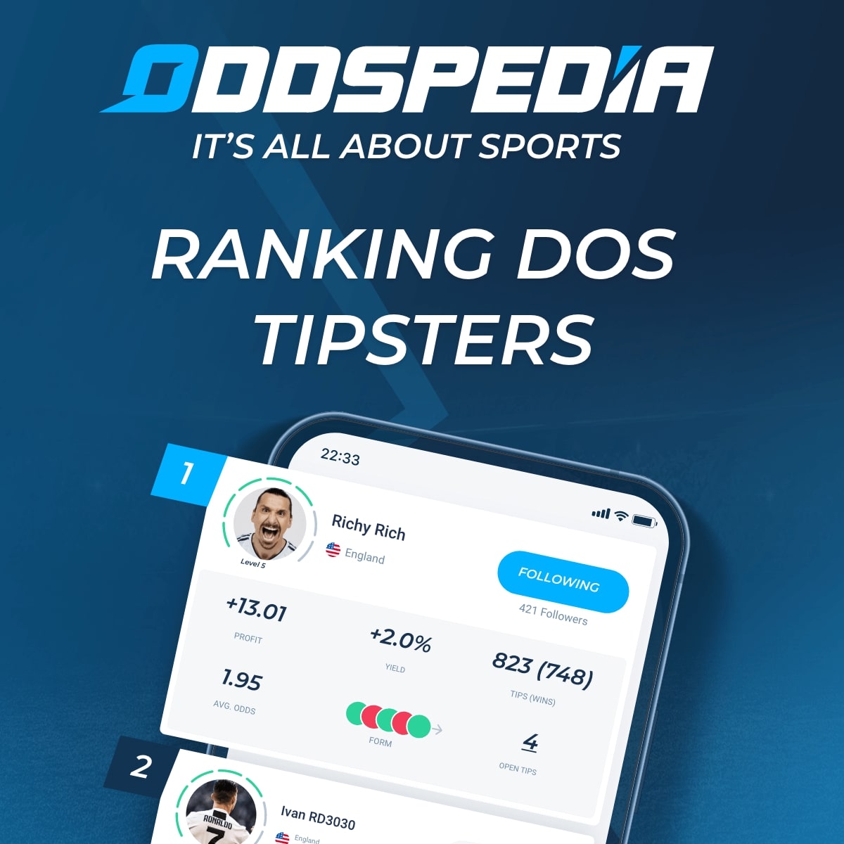 Ranking de Tipsters 2025 → Os Tipsters mais bem-sucedidos da Oddspedia